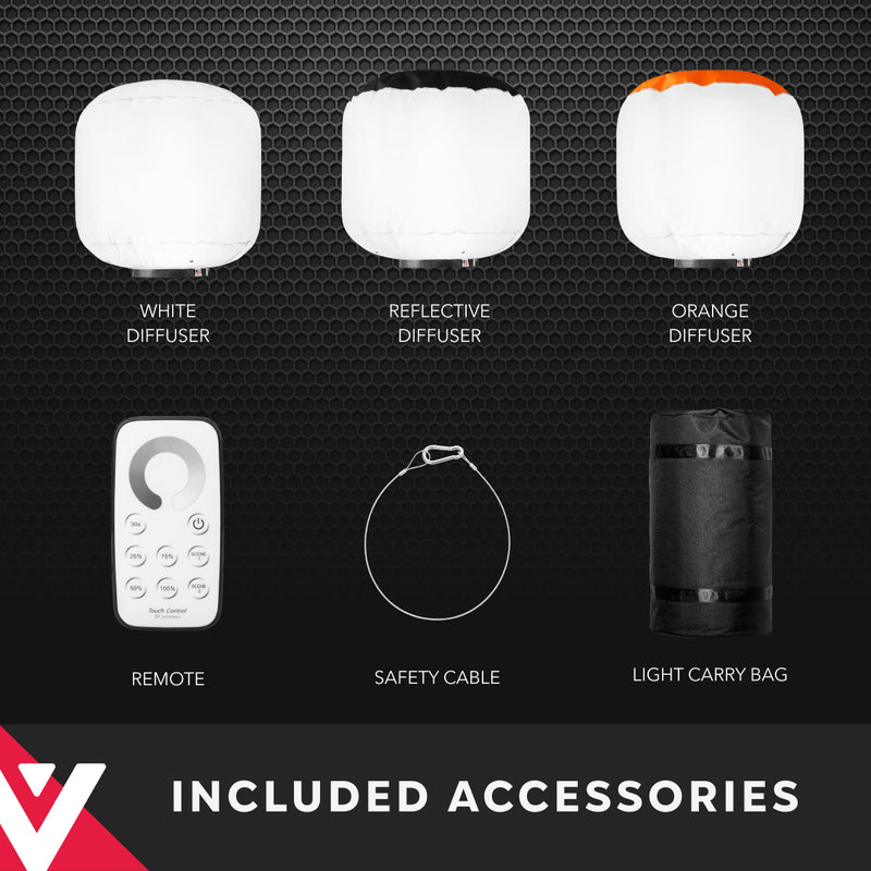 102,000 Lumens LED Balloon Work Light Tower Cart – Volterrex Lighting ...