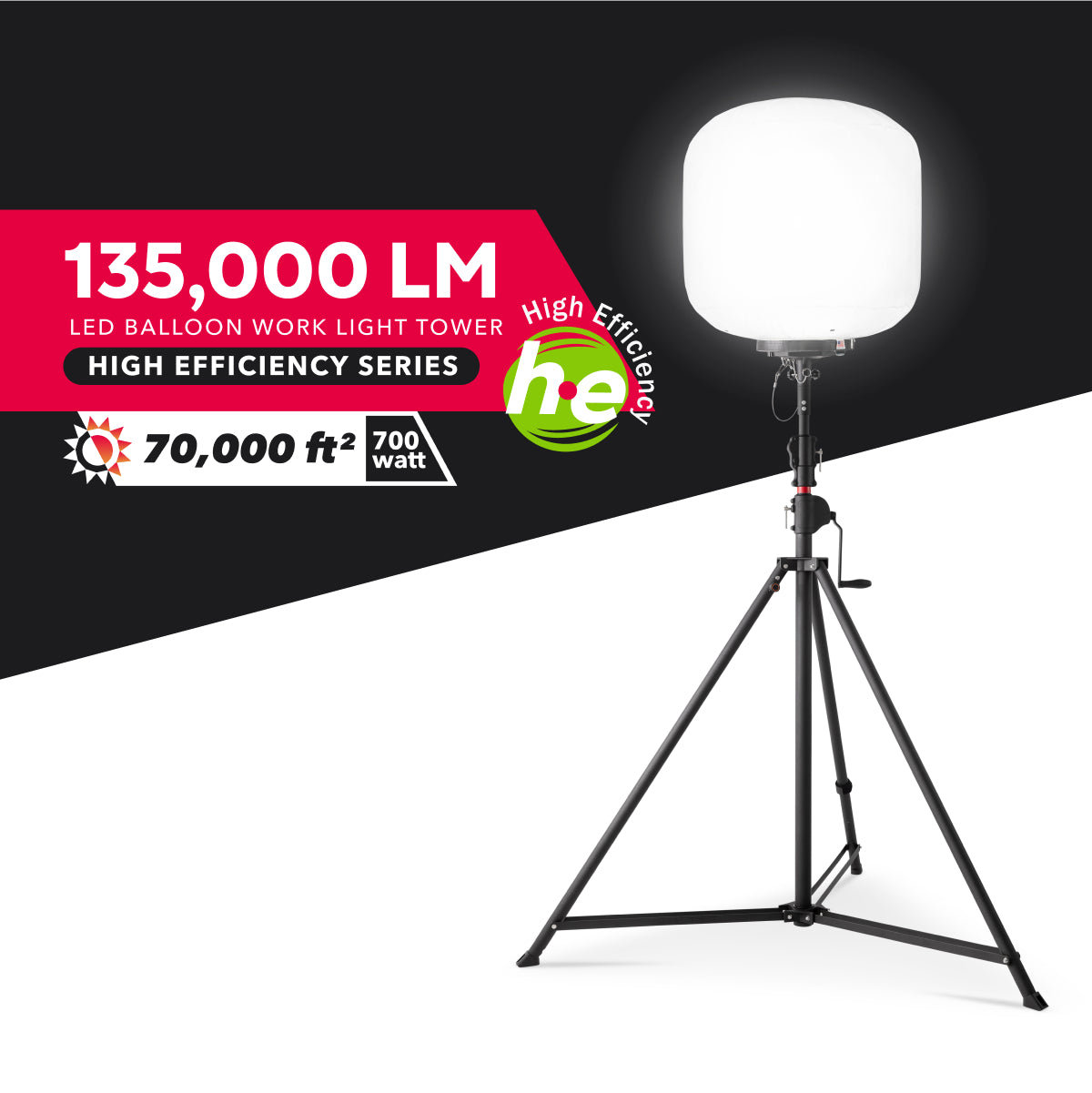 135,000 Lumens High Efficiency LED Balloon Light Tower – Volterrex ...